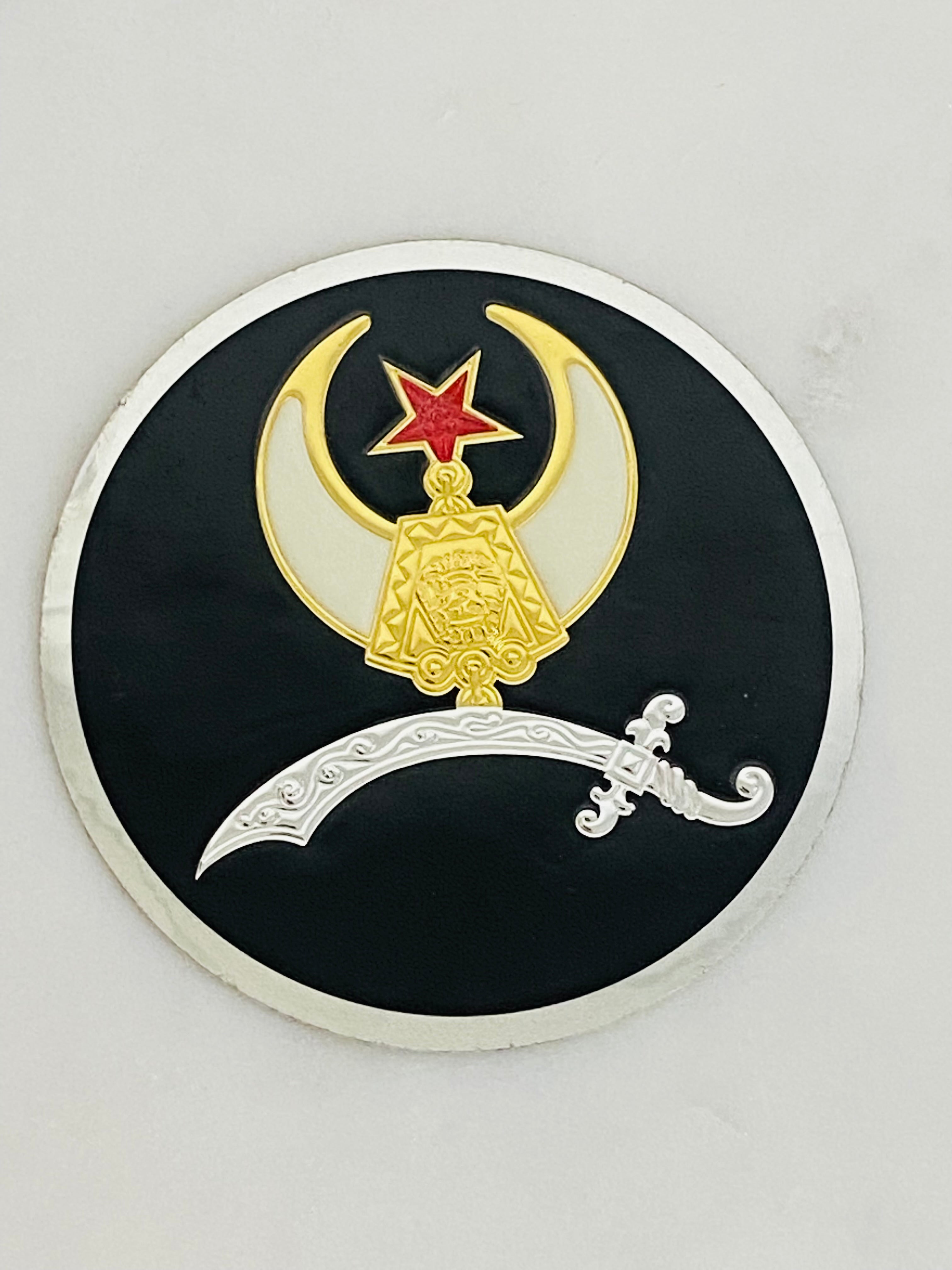 Metallic Black Shriner Sticker – C&C MASONIC DESIGN
